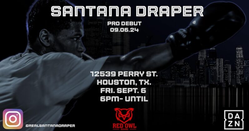 Santana Draper Pro Debut in BoxFest X at RedOwl Boxing Arena | 365 ...