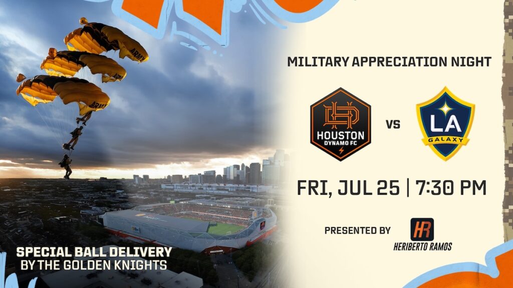 Military Appreciation Night: Houston Dynamo FC vs. LA Galaxy at Shell ...